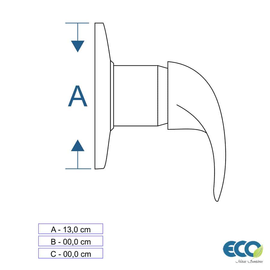 Monocomando para ducha 3001 – Eco Metais Sanitários